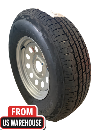 ST225/75R15 10-Ply Radial Trailer Tire Load Range E on Silver Mod Wheel ...