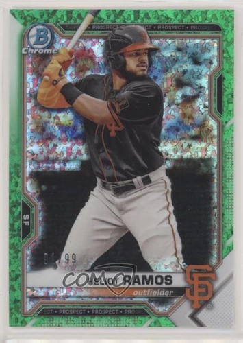 2021 Bowman Chrome Prospects Green Mini-Diamond Refractor 91/99 Heliot ...