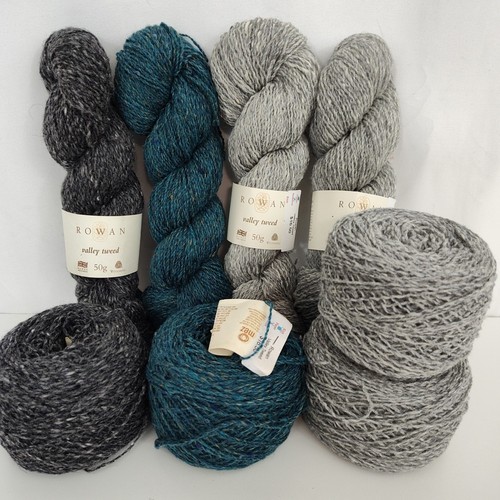 Lot of 7 + Rowan Valley Tweed DK Wool Yarn Malham Janets Floss ...