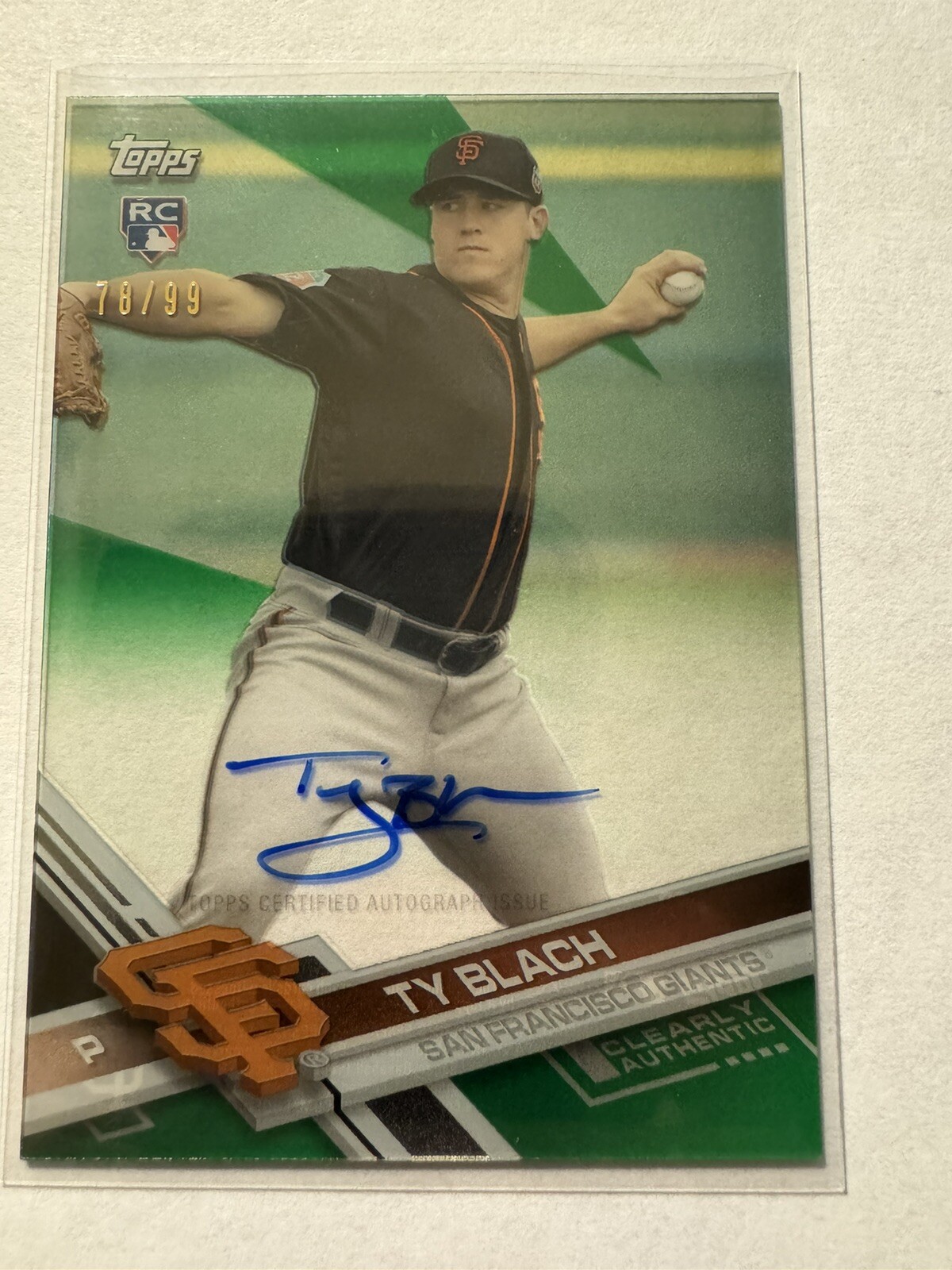 Ty Blach 2017 Clearly Authentic #CAAU-TB Green /99 Price Guide - Sports ...