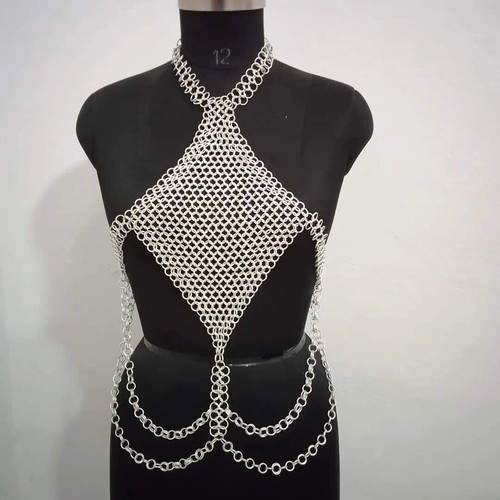 Aluminium Chainmail Binkni, Girl clothing Viking Top Bikini Sexy Style ...
