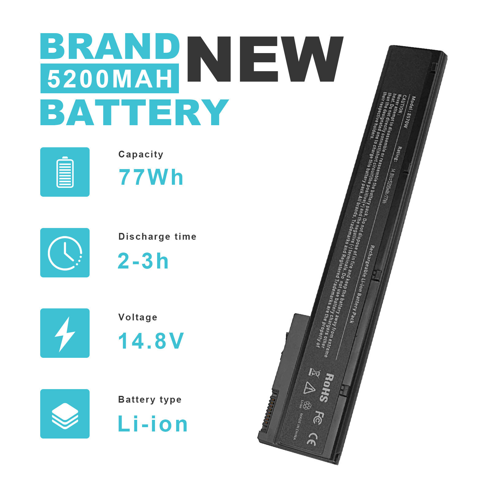 VH08 VH08XL Battery for HP Elitebook 8560W 8570W 8760W 8770W VHO8 ...