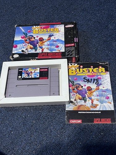 Super Buster Bros Snes Authentic CIB COMPLETE super Nintendo. Tested | eBay