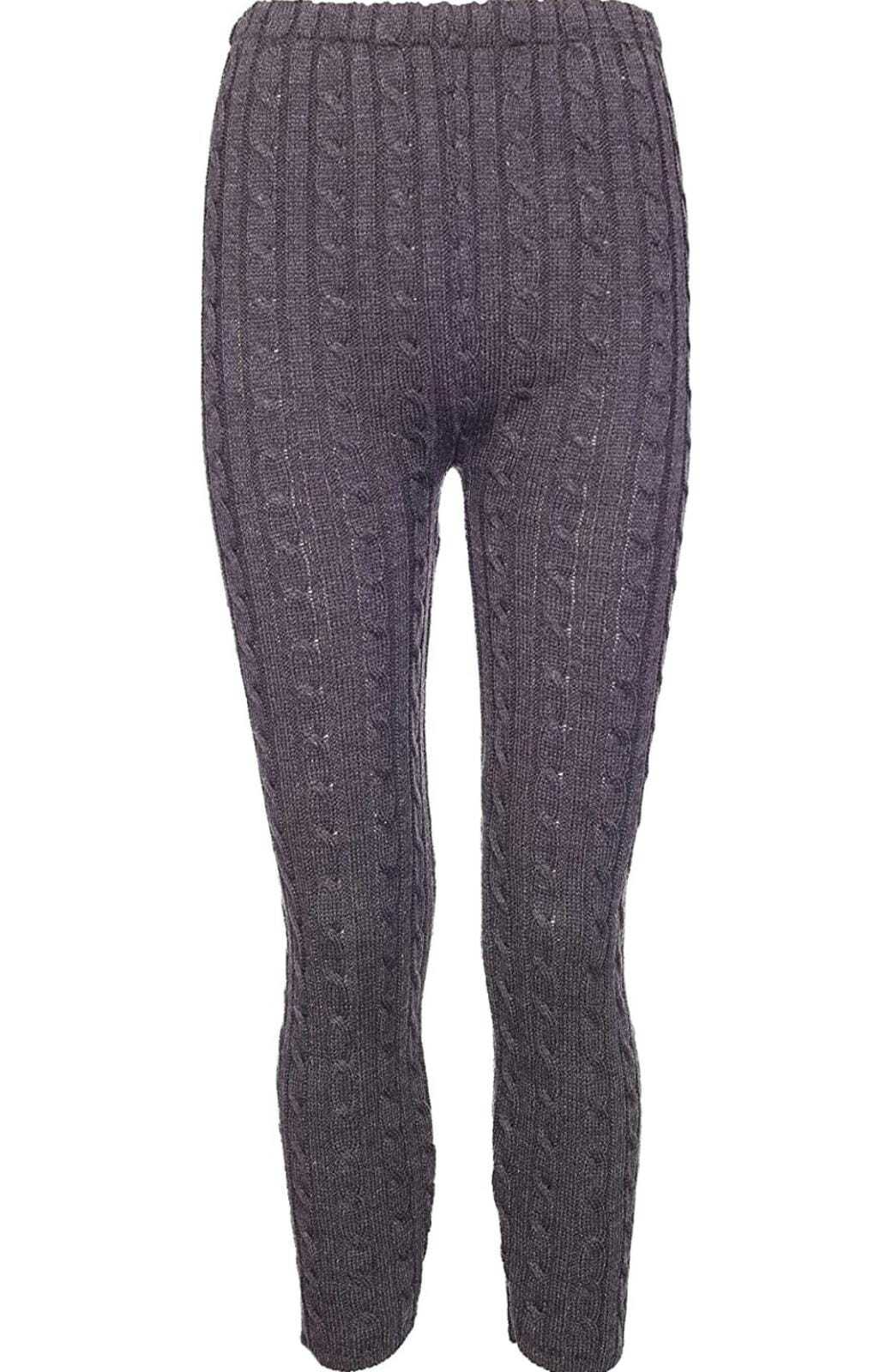 Womens Ladies Plain Warm Thick Chunky Cable Ribbed Stretch Knitted ...