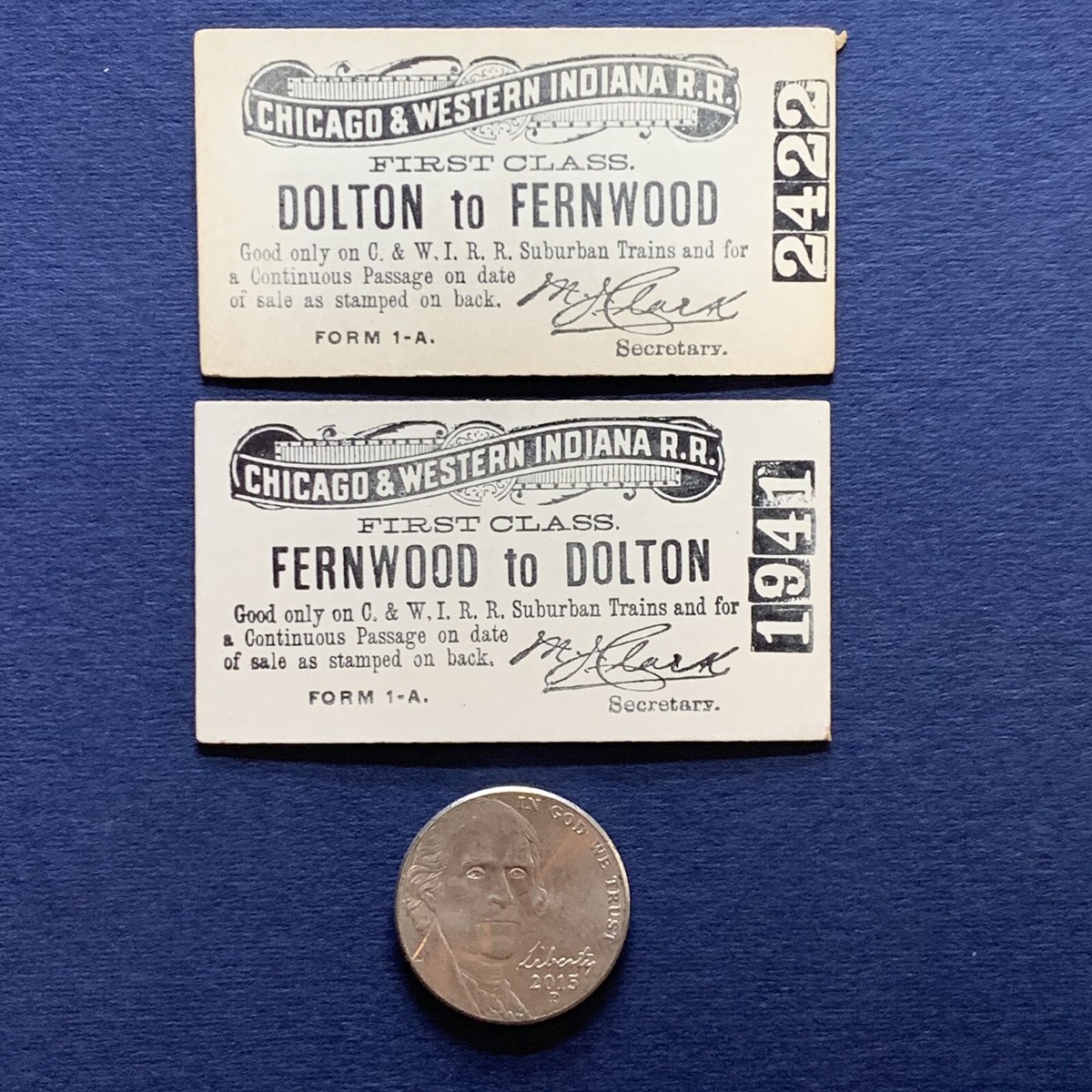 Real Vintage Train Ticket