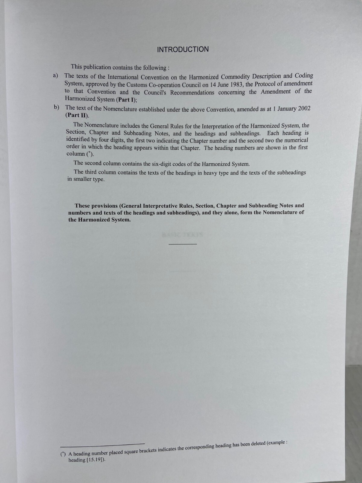 HARMONIZED COMMODITY DESCRIPTION AND CODING SYSTEM 2002 | eBay UK