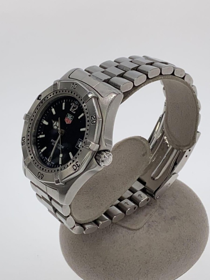 Tag Heuer Watch Quartz 37mm Men's Black Dial Swiss Made Round Vintage ...