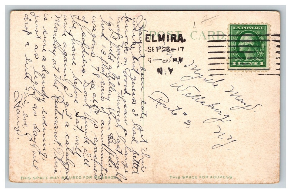 Vintage Postcard New York, Jacob's Ladder & Railroad Bridge Watkins ...