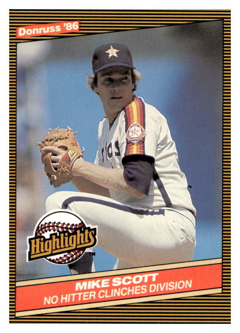 1986 Donruss Highlights 46 Mike Scott Astros Baseball Card | eBay