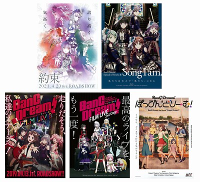 BanG Dream! & Episode of Roselia: The Movie - 2019-2021 B5 Mini Poster ...
