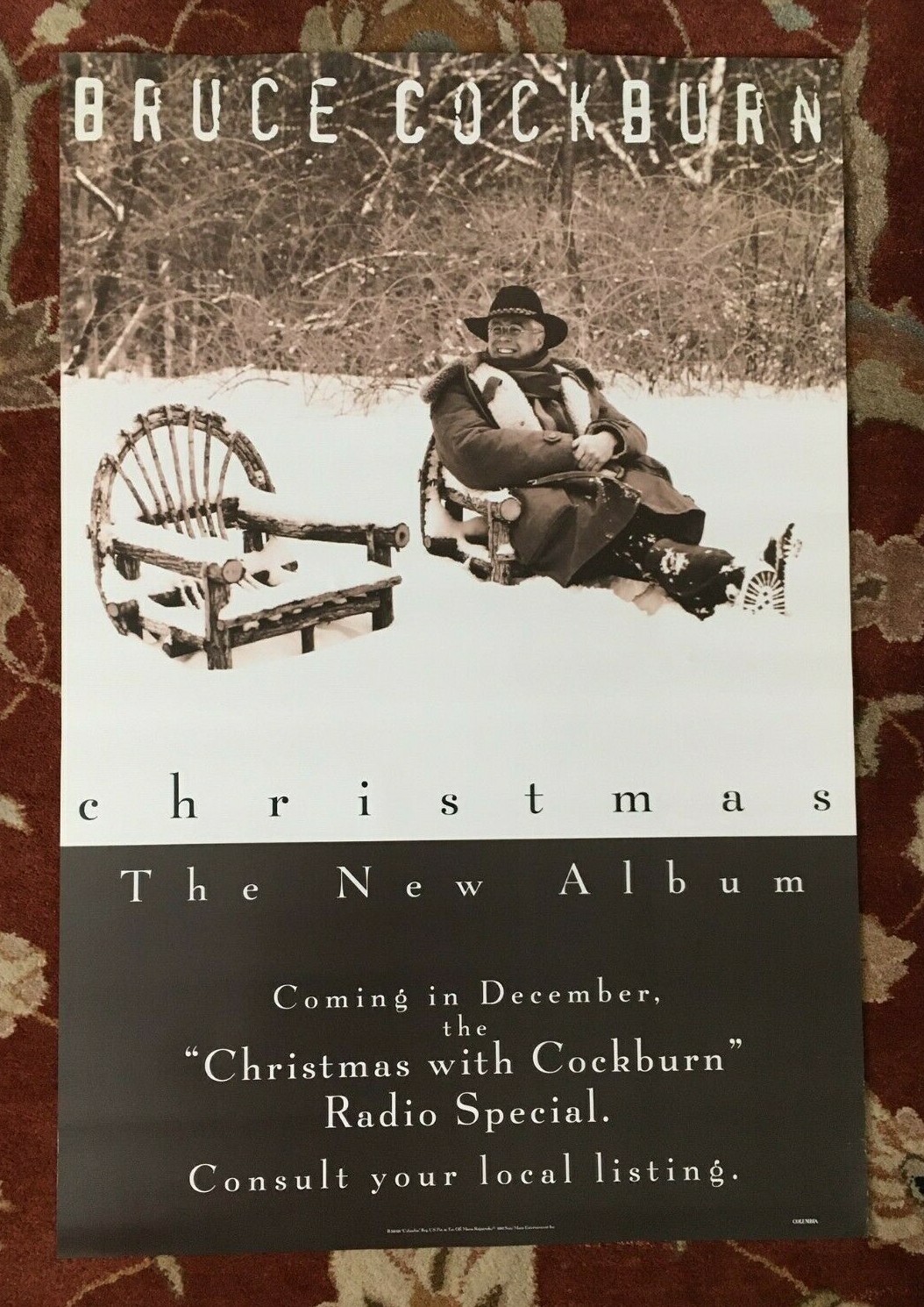 BRUCE COCKBURN Christmas rare original promotional poster | eBay