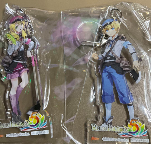 Rune Factory 5 Acrylic Keychain Set of 2 Purchase Bonus Rare New JP | eBay