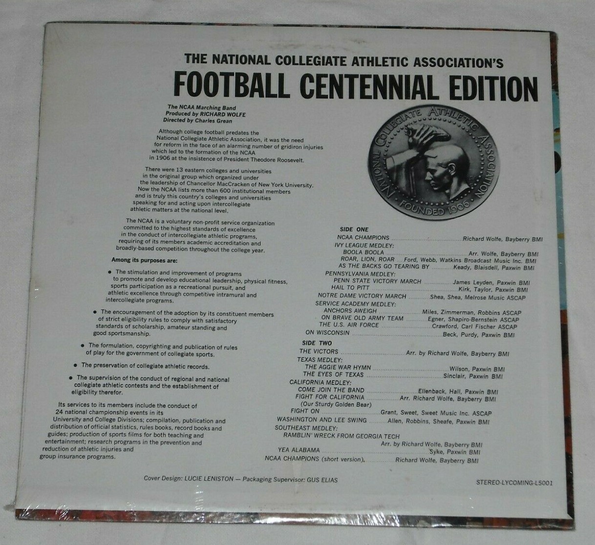 NCAA-Football Centennial Edition (1969) Sealed LYCOMING LP | eBay