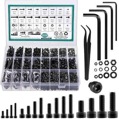 2024 Pcs Metric Screw Assortment, Bolts and Nuts Assortment Metric ...