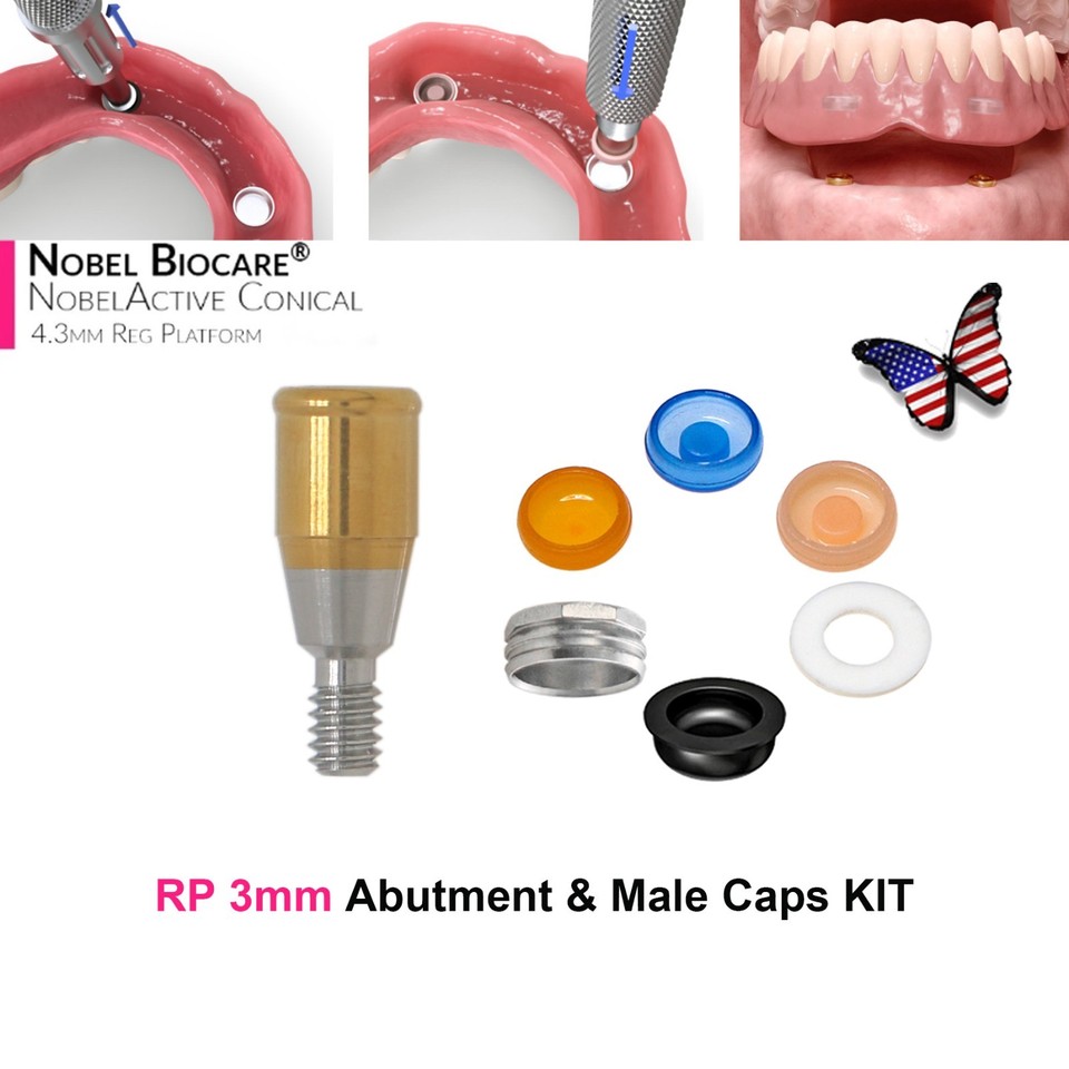 US Dental Locator Abutment NP/RP 3.5/4.3mm Fits Nobel Active Implant ...