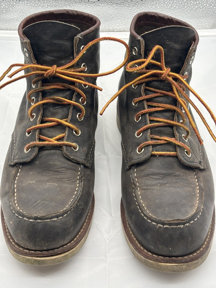 Red Wing 8890 6" Classic Moc Toe Charcoal Rough & Tough Leather Boots ...