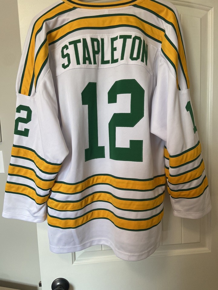CUSTOM RETRO 1970’s WHA #12 PAT STAPLETON CHICAGO COUGARS WHA JERSEY ...