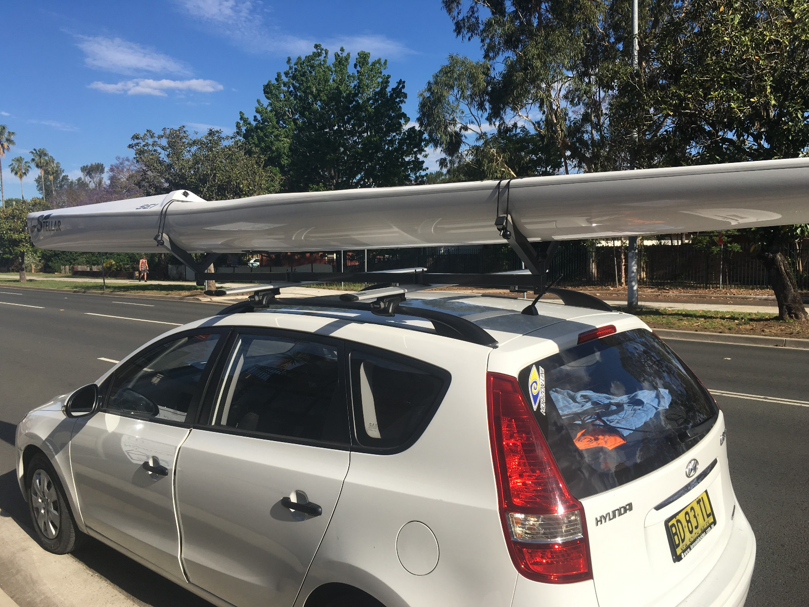 Ruk Sport Kayak V Bars 4 Roof racks K1 Ocean Ski Racing cradle Epic ...