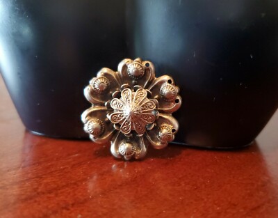 Beautiful Vintage Sterling Silver 925 Flower Jeray Brooch | eBay