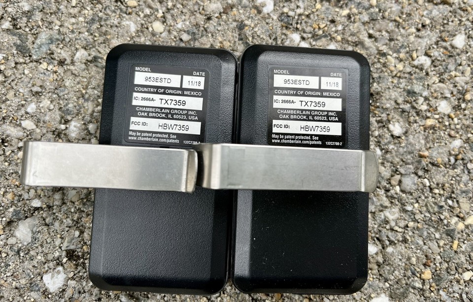 Two(2) NEW Chamberlain LiftMaster 953ESTD 3 Button Remote Garage Door ...