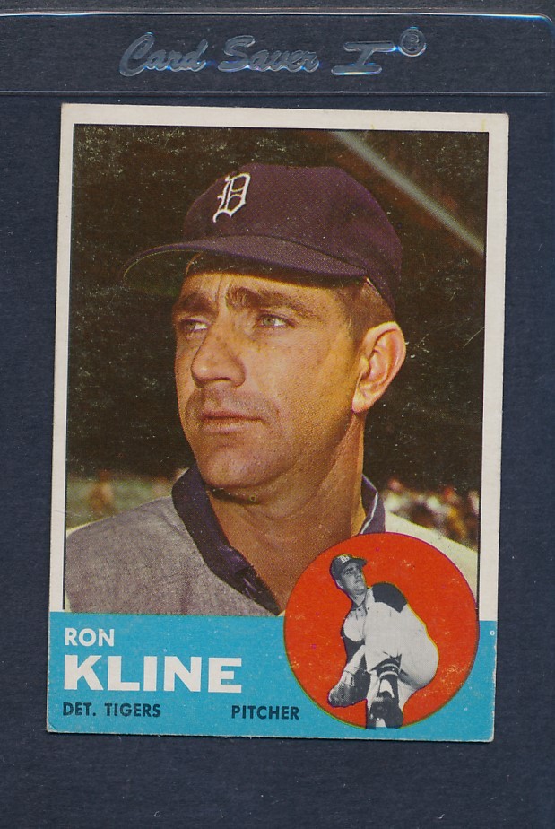 1963 Topps #084 Ron Kline Tigers VG/EX *485 | eBay