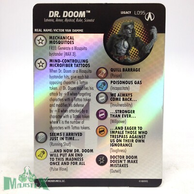 Heroclix Fantastic Four SLOP set Dr. Doom #L095 legacy card! | eBay