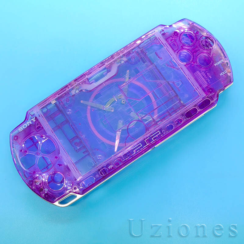 For Sony PSP 3000 PSP3000 Full Housing Shell Case Cover & Buttons Clear ...