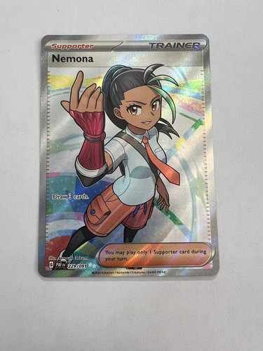 Nemona 229/091 Ultra Rare Full Art Trainer | Pokemon Paldean Fates ...