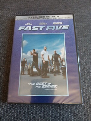 Fast Five (DVD, 2011, Extended Edition) NEW & SEALED With Digital Vin ...