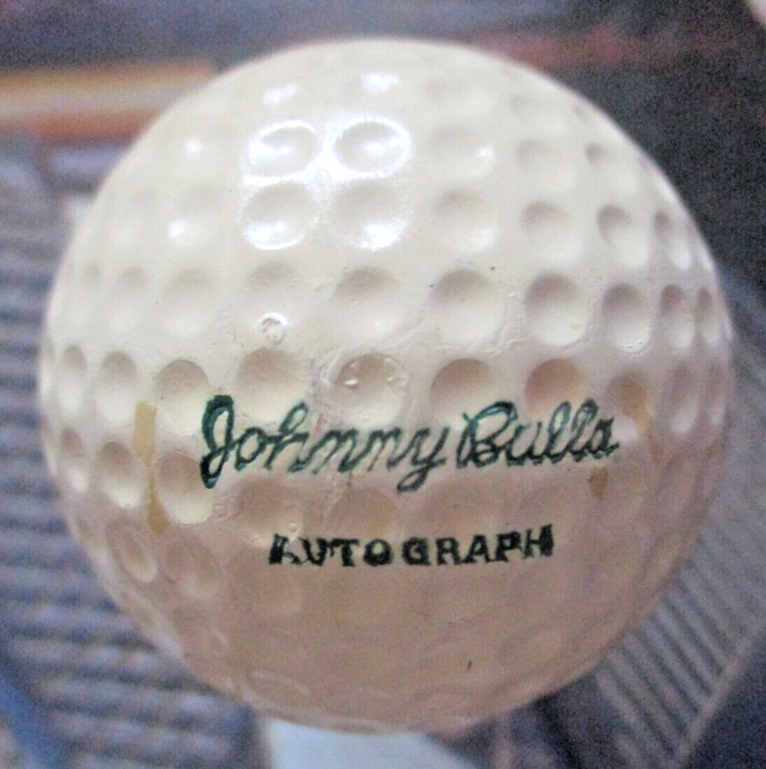 vtg - JOHNNY BULLA Autograph - Signature Golf Ball - Green Lettering ...