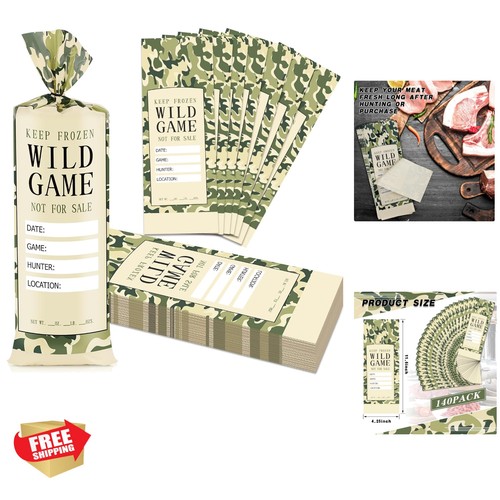 140 Pack Wild Game Meat Bags for Freezer, 1 Lb Ground Meat Bags, Wild ...