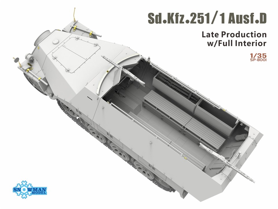 SNOWMAN SP-8001 1/35 Germany Sd Kfz.251/1 D-type Armored Structure ...