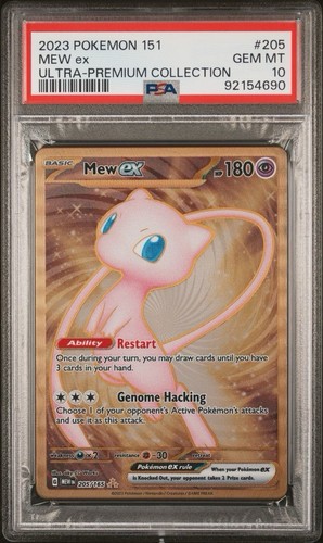 2023 Pokemon Mew ex Full Art Ultra Rare 151 UPC Metal Promo Card 205/ ...
