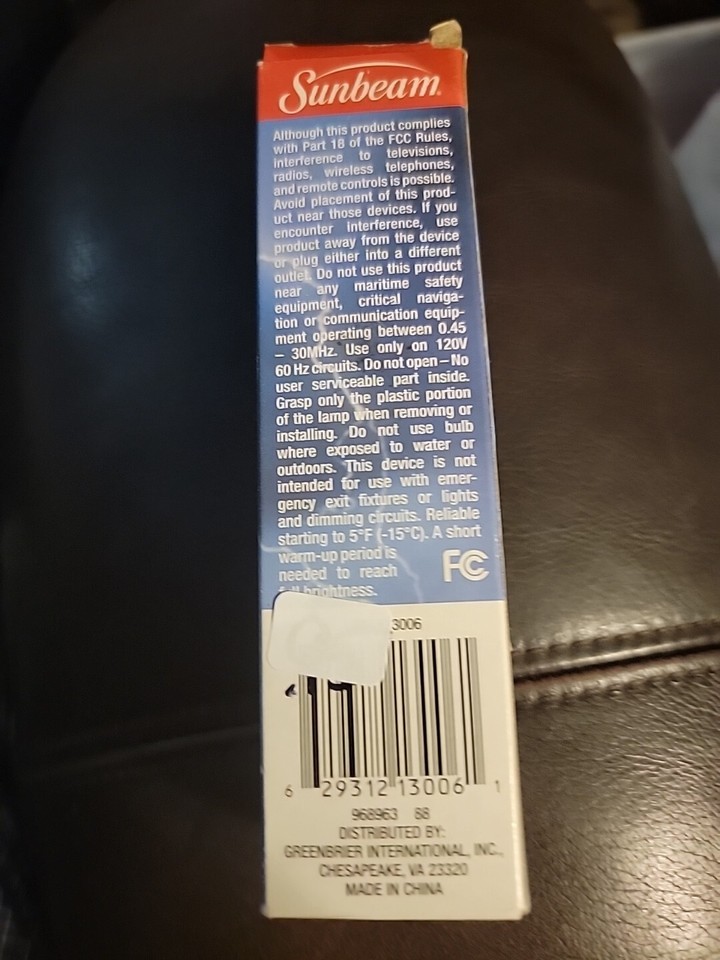 Mighty Bulb Sunbeam 560 Lumens Energy Saving Compact Fluorescent Bulb ...