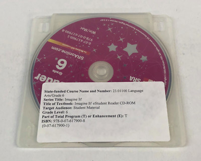 SRA Imagine It! eStudent Reader CD-ROM Grade 6 Language Arts | eBay