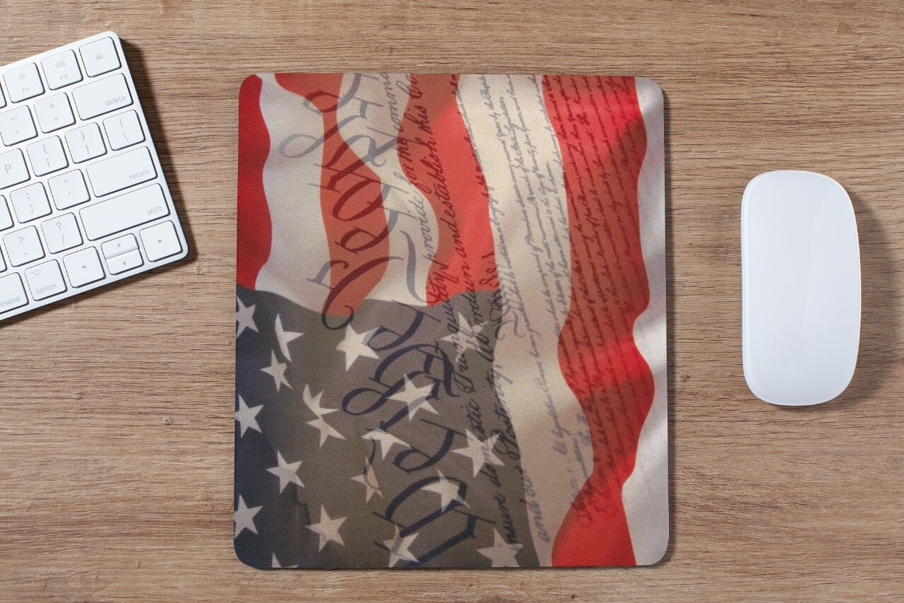 American Flag Mousepad USA Flag Gaming Mouse Pad For Laptop PC Desk Mat ...