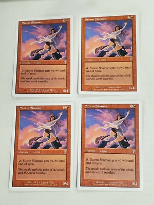 MTG Playset 4x Storm Shaman (7th Edition/Red/U) - BGM | eBay