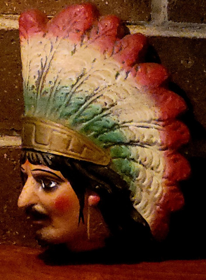 Pair of Aztec plaster indian head bank Mexico 1950s. | eBay