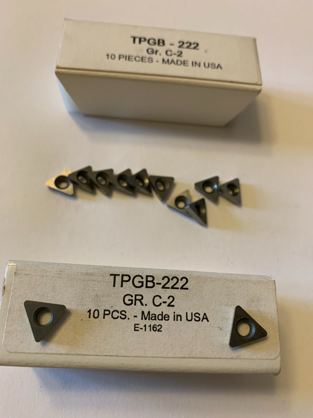 NEW 10 PCS. USA ,TPGB 222 ,GRADE C 2 INDEXABLE CARBIDE INSERTS | eBay