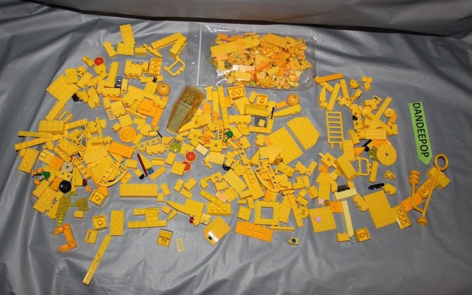 Lego 560+ All Yellow Multi Set Assorted Bricks And Pieces Toys City ...