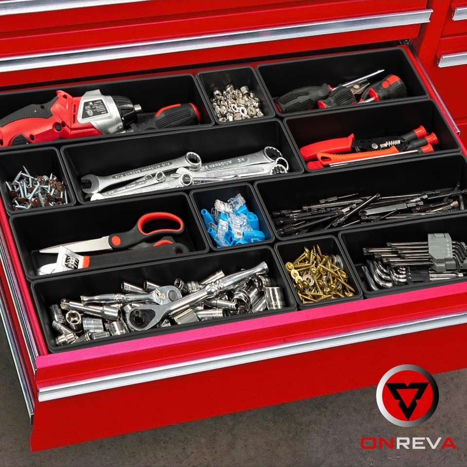 Tool Box Organizer Tray Divider Set, Extra Large Toolbox Trays, Tool ...