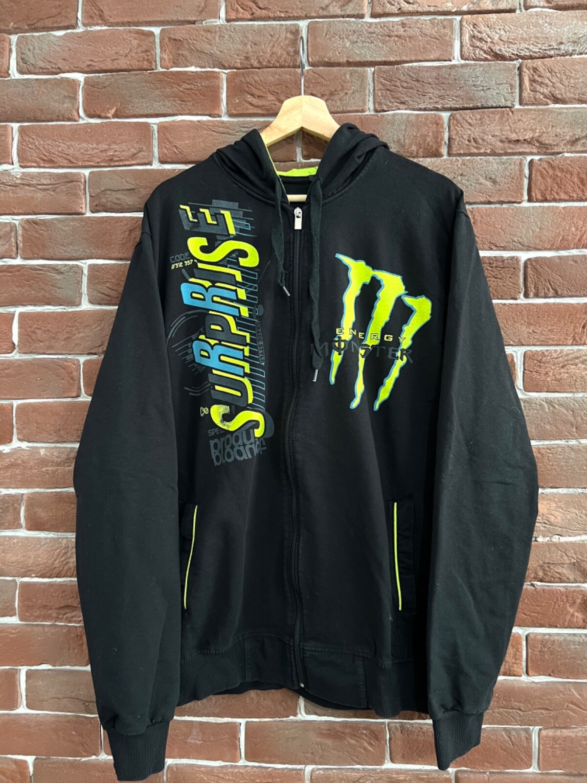 Vintage Monster energy drink DC moto biker cross Hood… - Gem