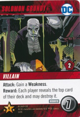 SOLOMON GRUNDY DC Comics Deck Building Game REBIRTH | eBay UK