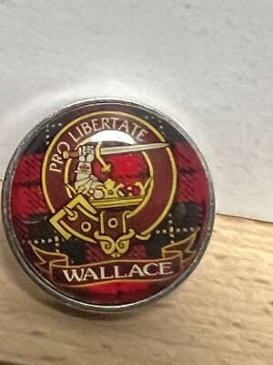 Vintage Wallace Scottish Clan Crest Lapel Pin Badge in Gold Colour ...