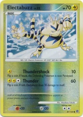 1x Electabuzz - 87/132 - Common - Reverse Holo Lightly Played Pokemon ...