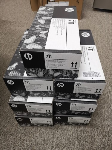 Lot of 7 HP 711 Printhead Box DesignJet T120 T520 C1Q10A (*Box Only ...