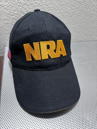 NRA Hat National Rifle Association USA American Flag Black Adjustable ...