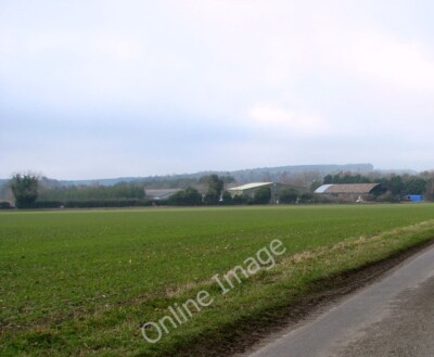 Photo 6x4 Field south of Roudham Farm Bridgham Sheds of Roudham Farm ...