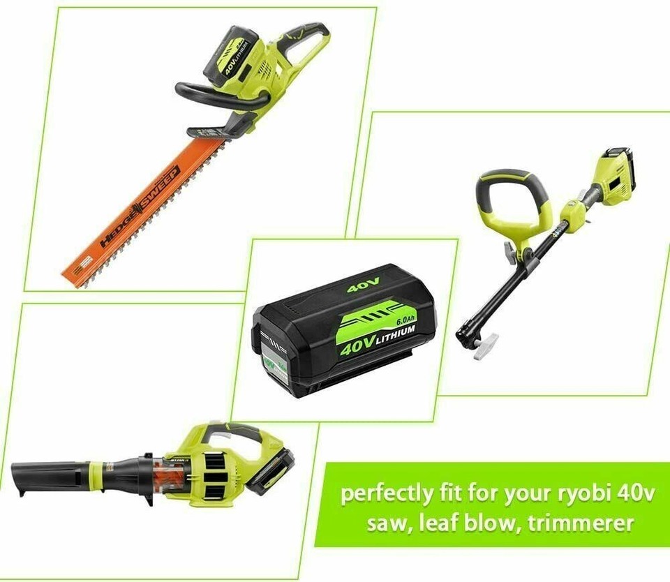For Ryobi OP40501 40V Lithium OP4050 6Ah High Capacity Battery w/LED ...
