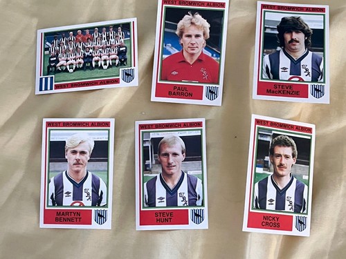 6x Panini Football 85 West Bromwich Albion Stickers Original Backs VGC ...